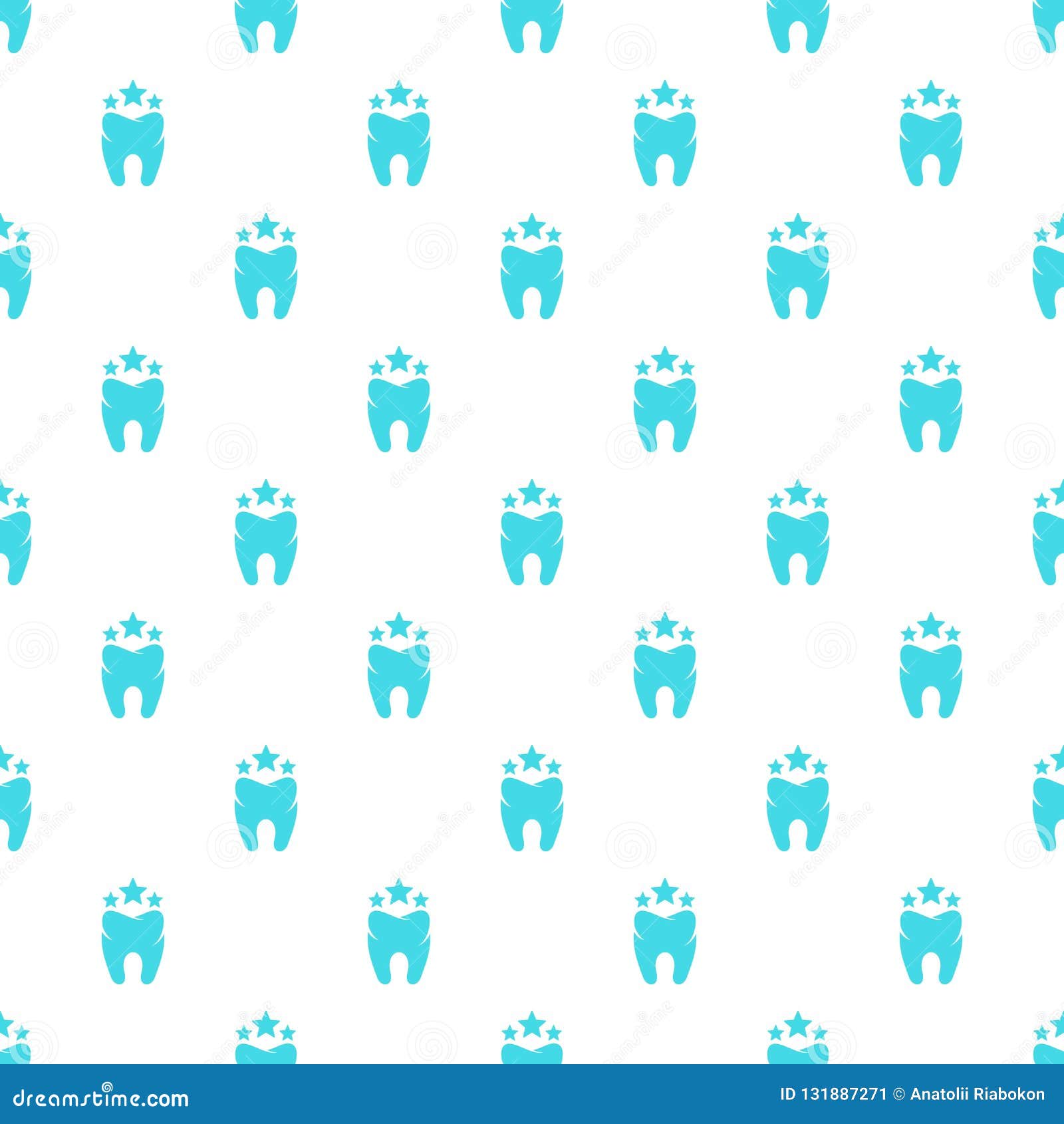 Beautiful Tooth Pattern Seamless Vector Stock Vector - Illustration of ...