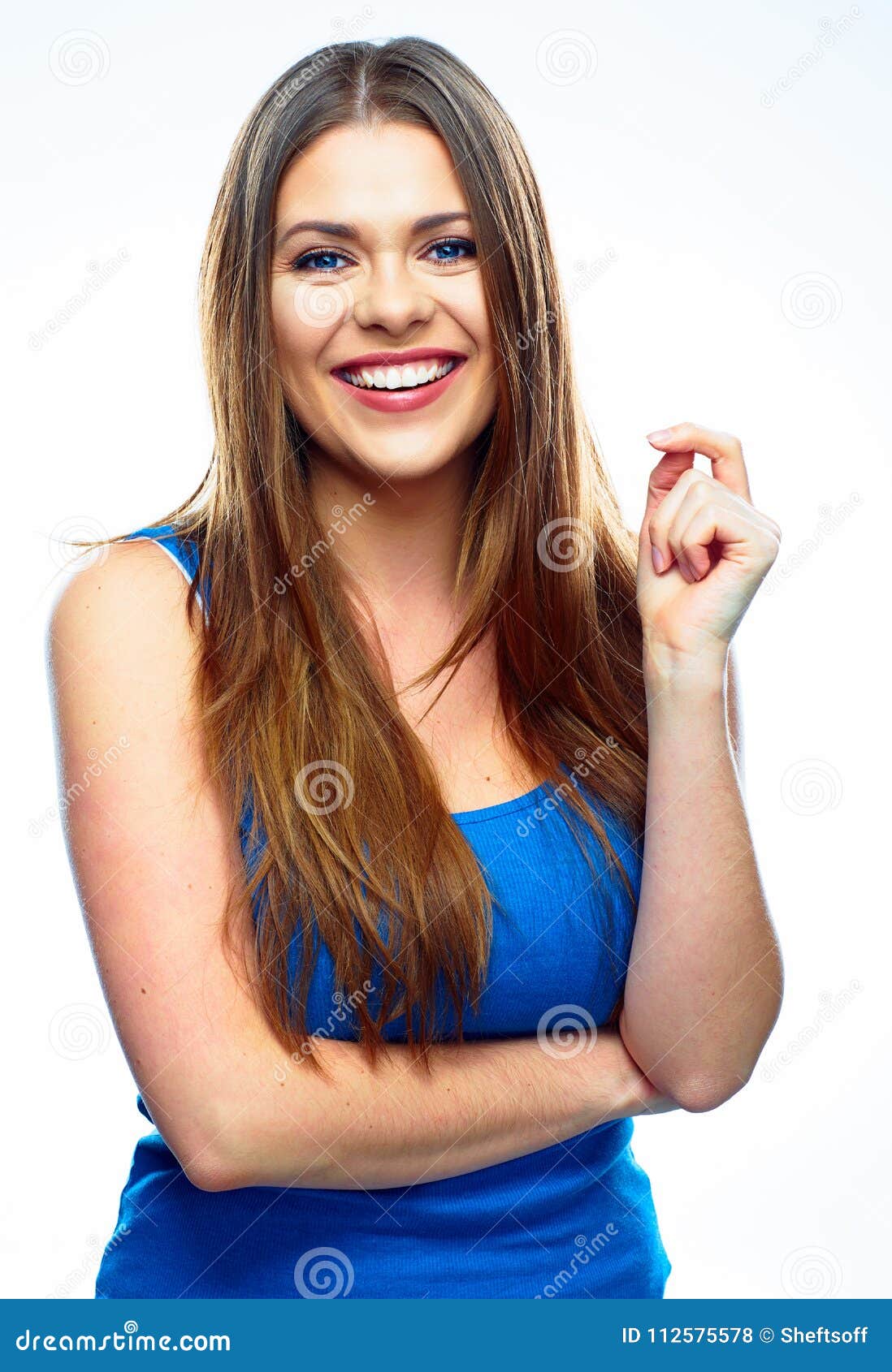 Beautiful Toothy Smiling Woman on White Background Stock Photo - Image ... Beautiful Toothy Smiling Woman on White Background Stock Photo - Image ...