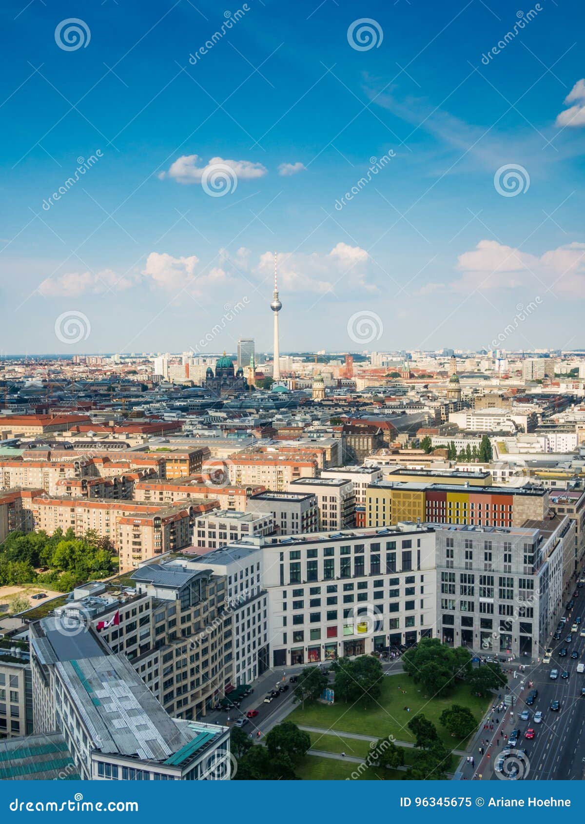 Beautiful Top View of the Skyline of Berlin Stock Image - Image of ...