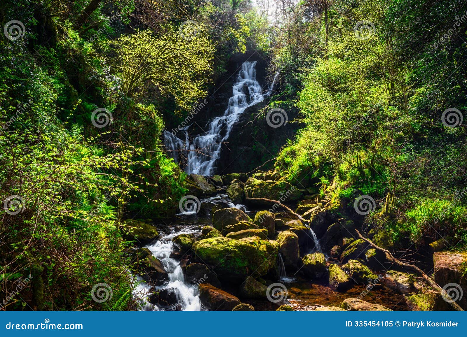 Beautiful Torc Waterfall in Killarney National Park, Ireland Stock ...