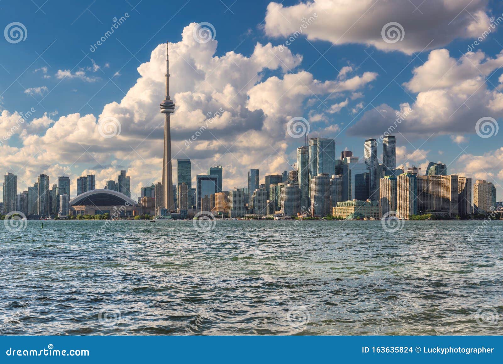 Toronto skyline stock photo. Image of sunset, scenic - 163635824