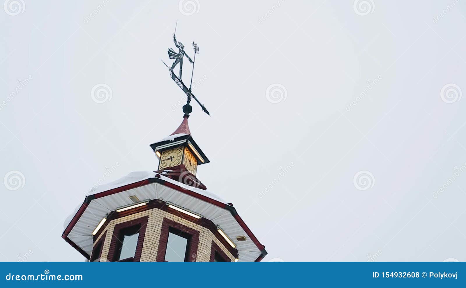 Beautiful Tower with a Clock and a Pointer in the Form of a Human ...