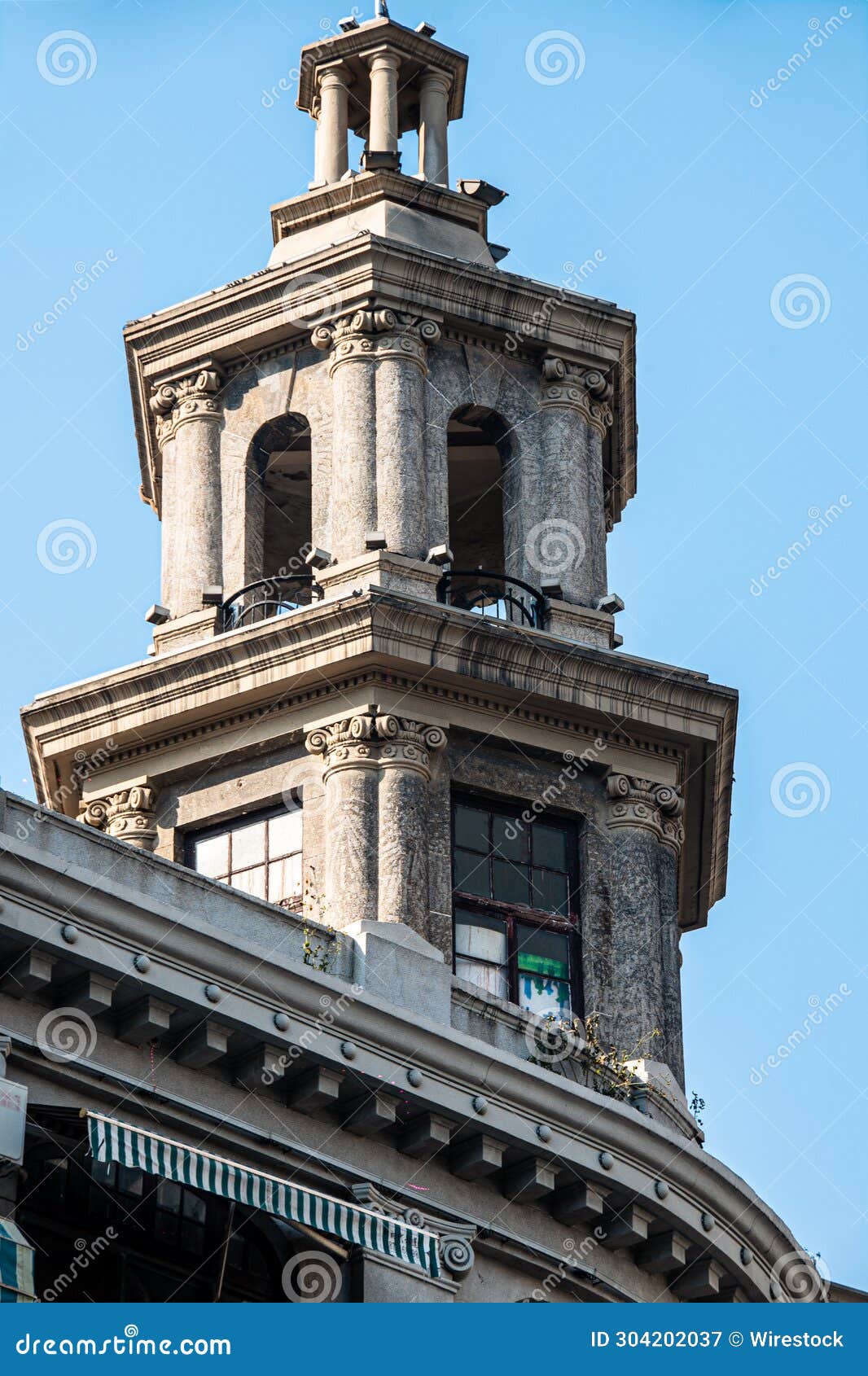 Beautiful Tower of an Old Building in Wuhan, China Stock Image - Image ...