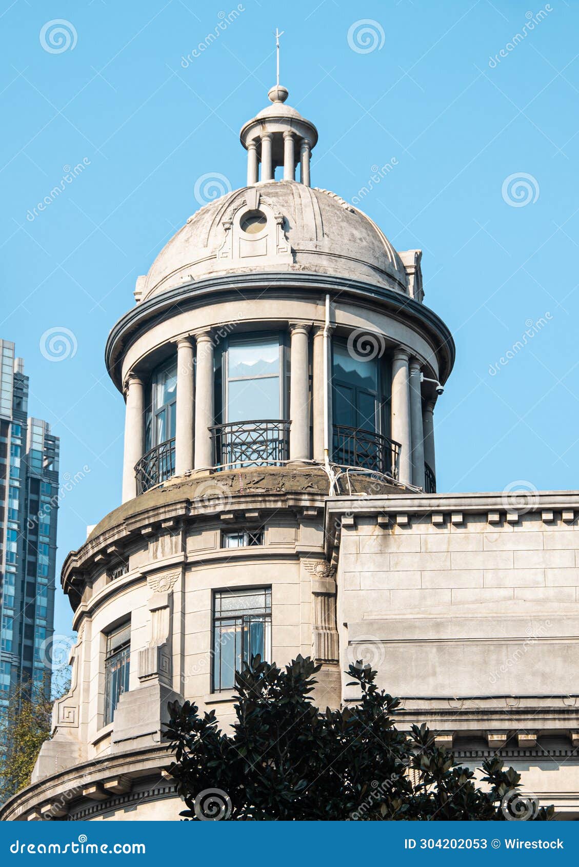 Beautiful Tower of an Old Building in Wuhan, China Stock Image - Image ...