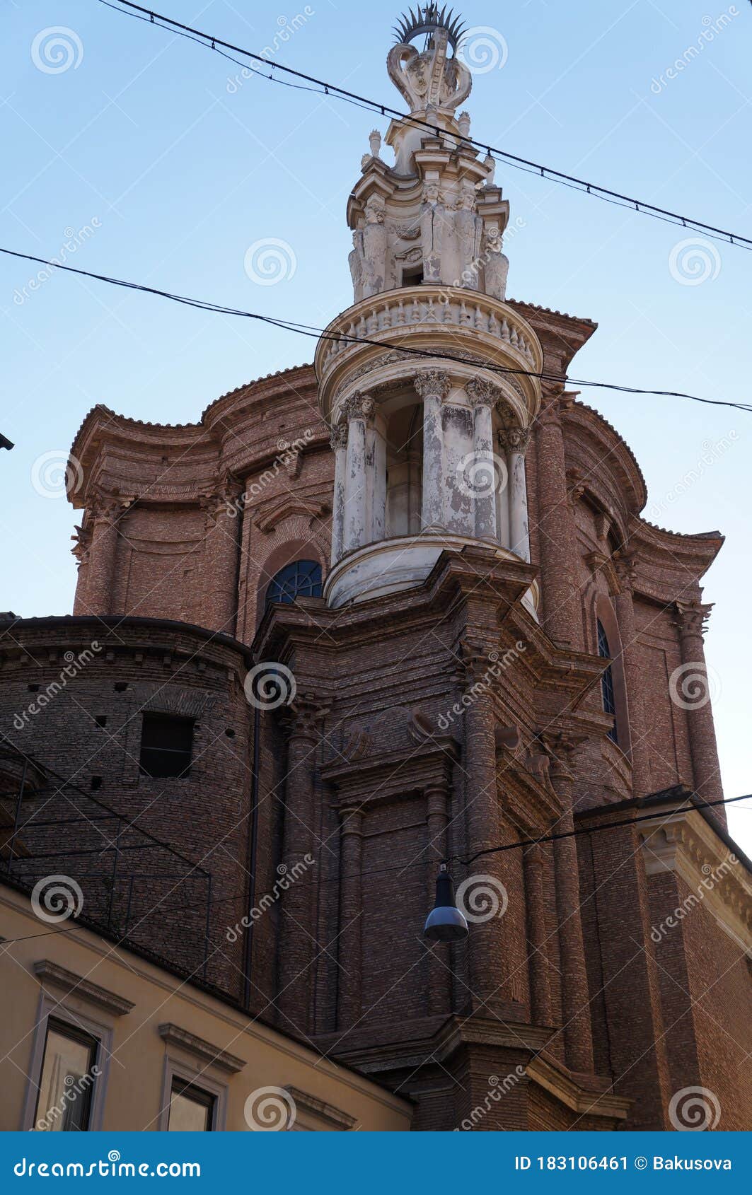 Beautiful Tower in the Street of Rome Stock Image - Image of church ...