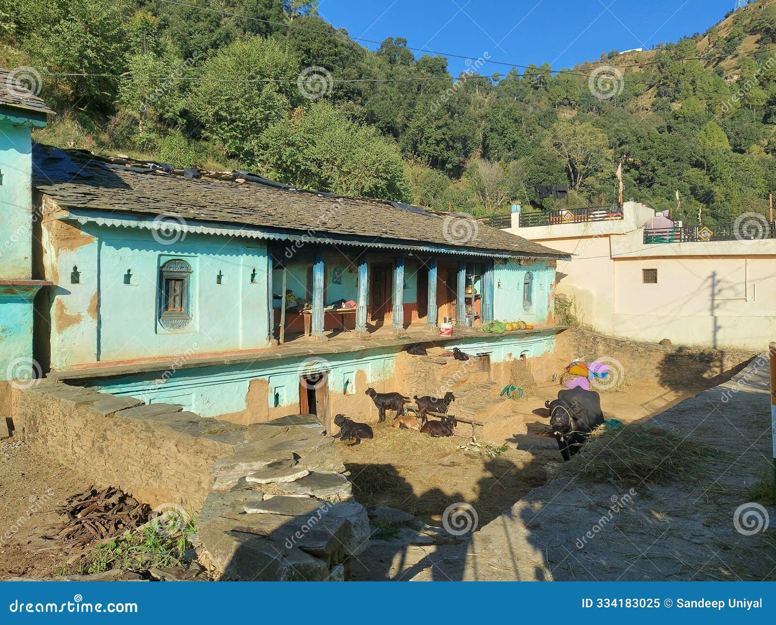 The Beautiful Traditional House in Uttarakhand Stock Image - Image of ...