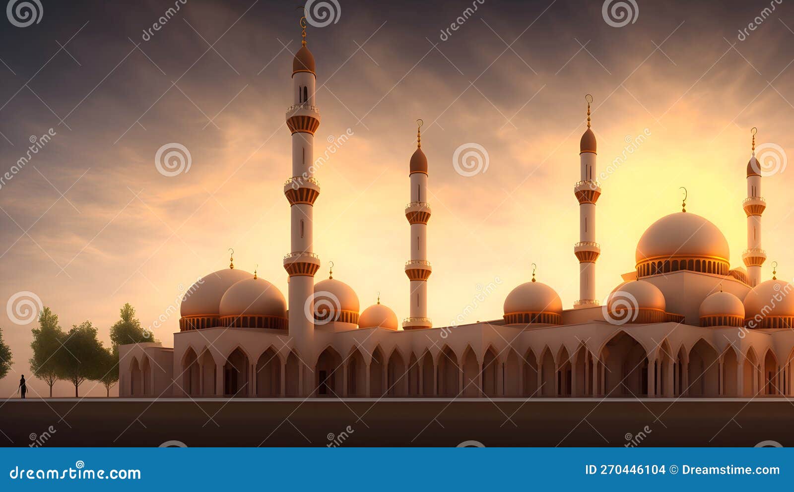 Beautiful Traditional Islamic Mosque Architecture Stock Photo - Image ...