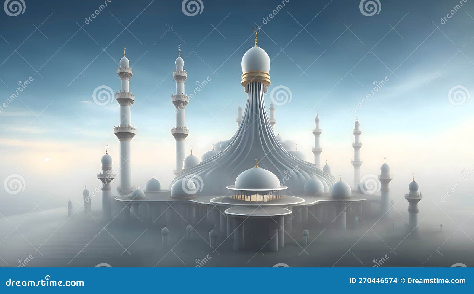 Beautiful Traditional Islamic Mosque Architecture Stock Illustration ...