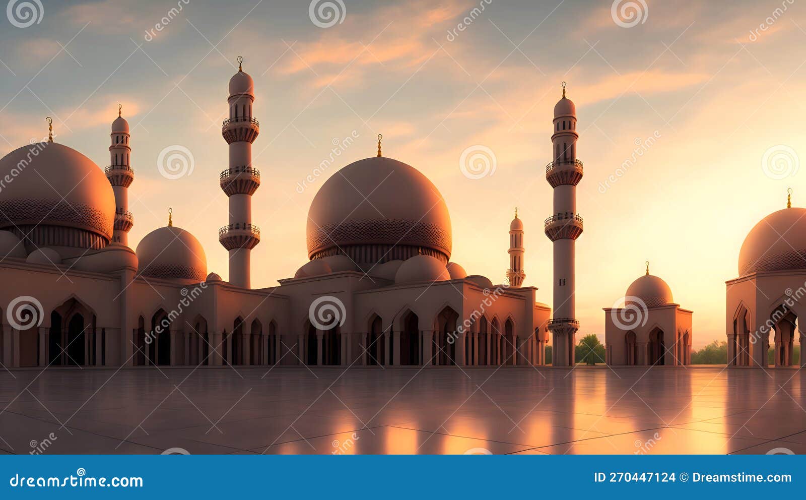 Beautiful Traditional Islamic Mosque Architecture Stock Photo - Image ...