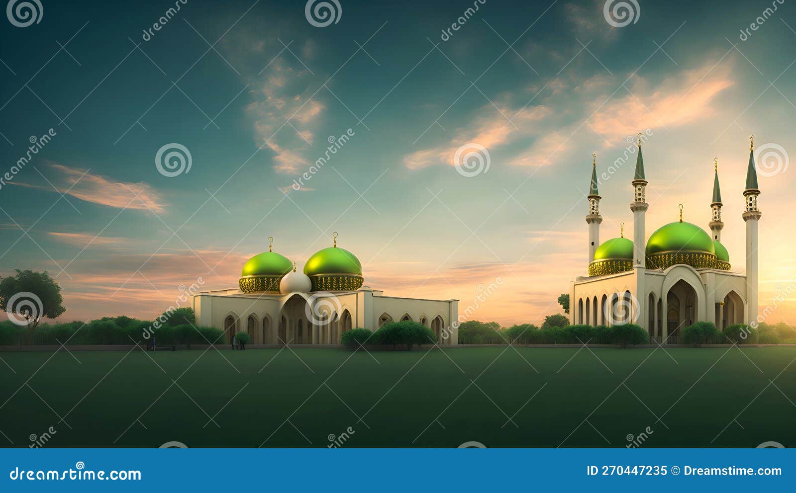 Beautiful Traditional Islamic Mosque Architecture Stock Illustration ...