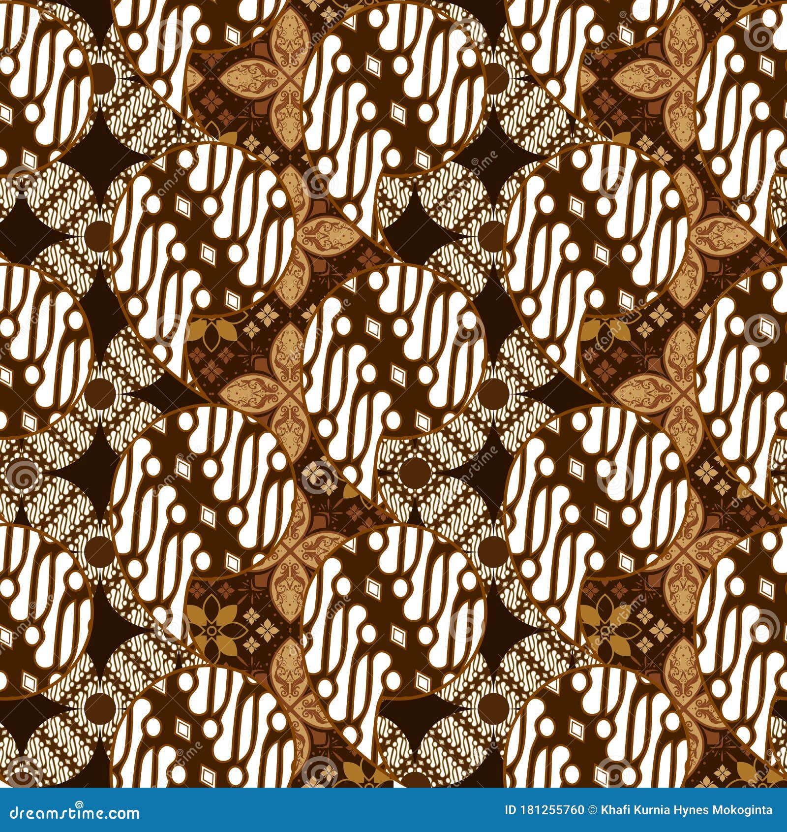 Beautiful Traditional Java Batik with Unique Style Pattern and Dark ...