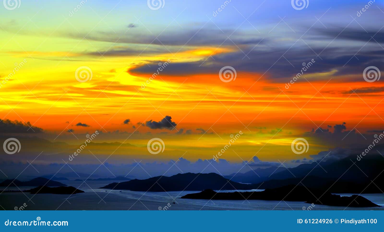 Beautiful tranquil sunset stock photo. Image of waves - 61224926