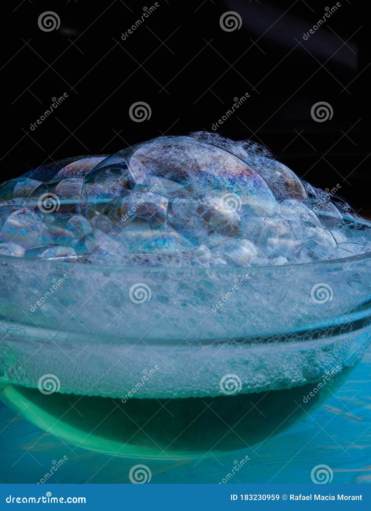 Beautiful Translucent Soap Bubble on Dark Background Stock Image ...