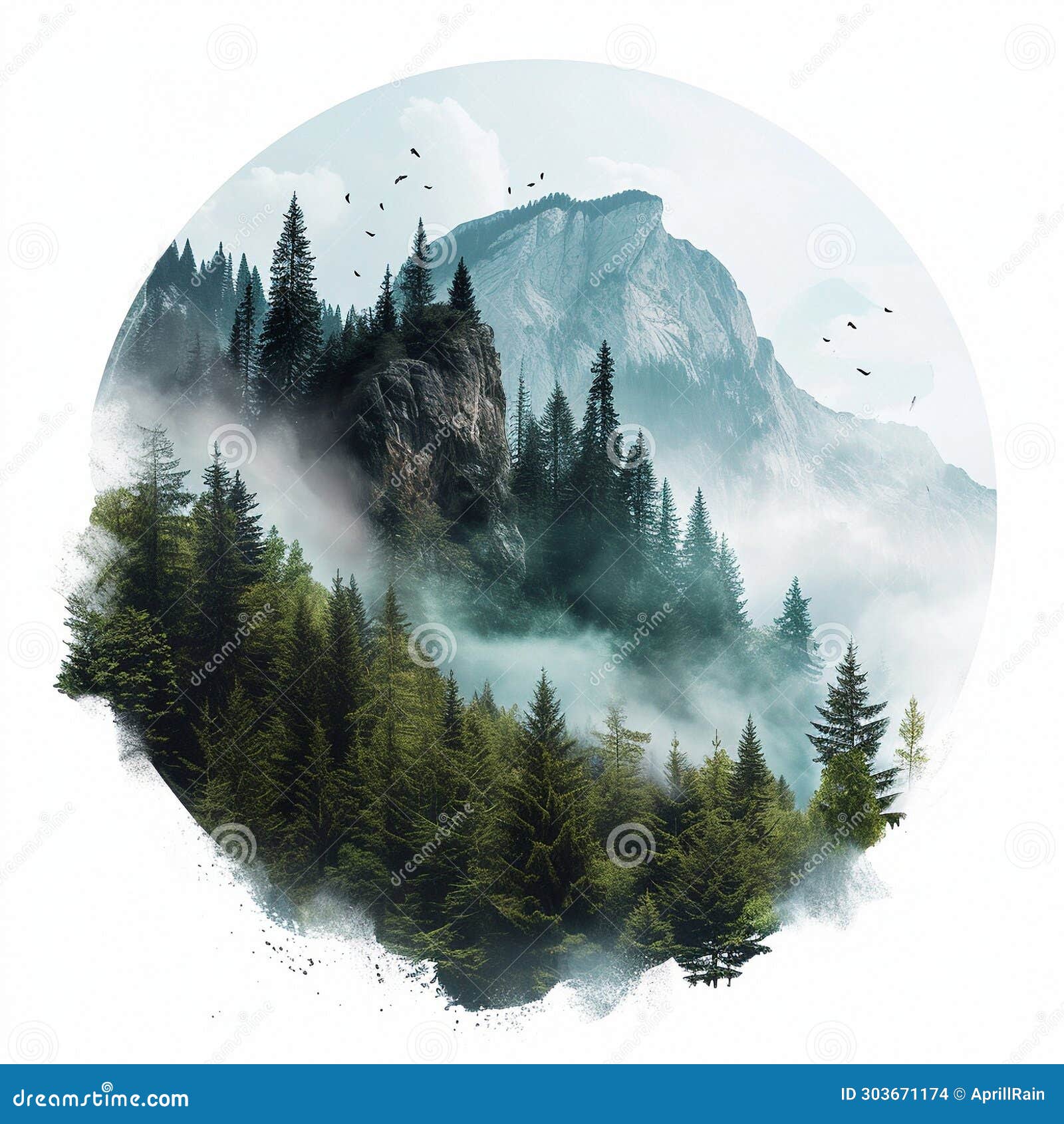 A Beautiful Travel Logo with a Forest Stock Photo - Image of tropical ...