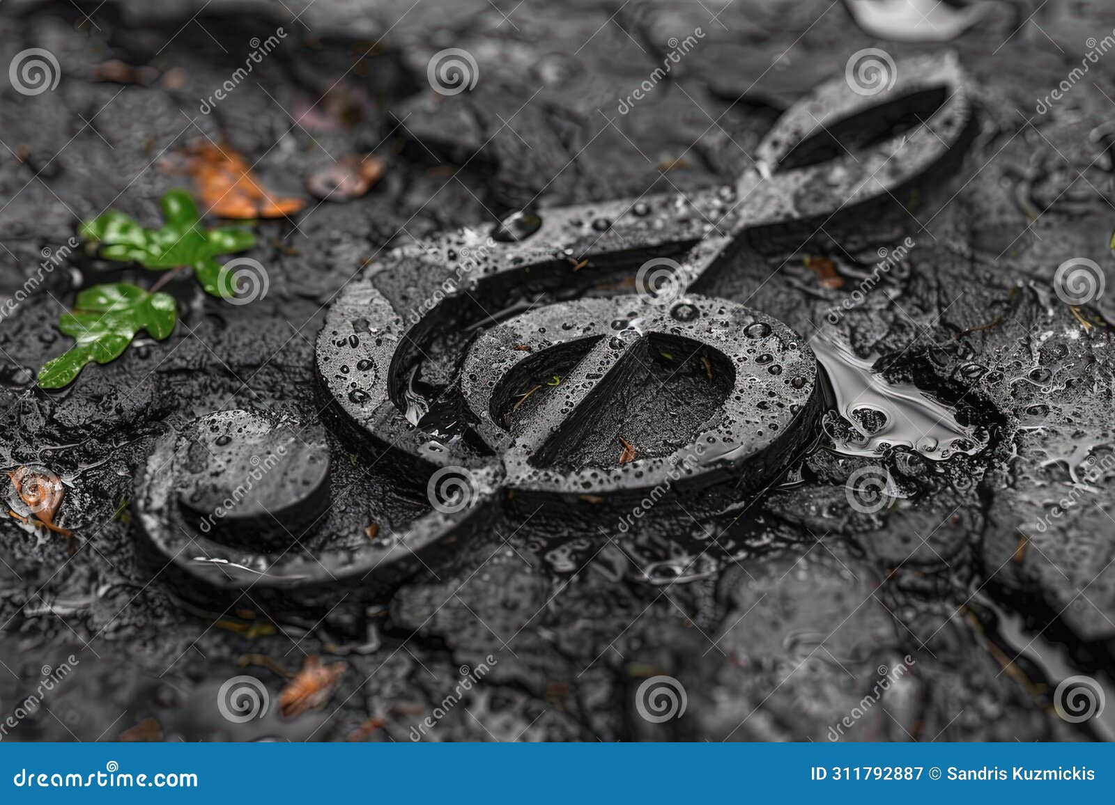 Beautiful Treble Clef. Generative AI. Stock Illustration - Illustration ...