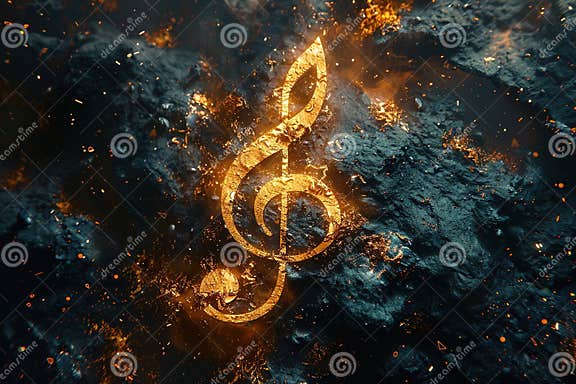 Beautiful Treble Clef. Generative AI. Stock Illustration - Illustration ...