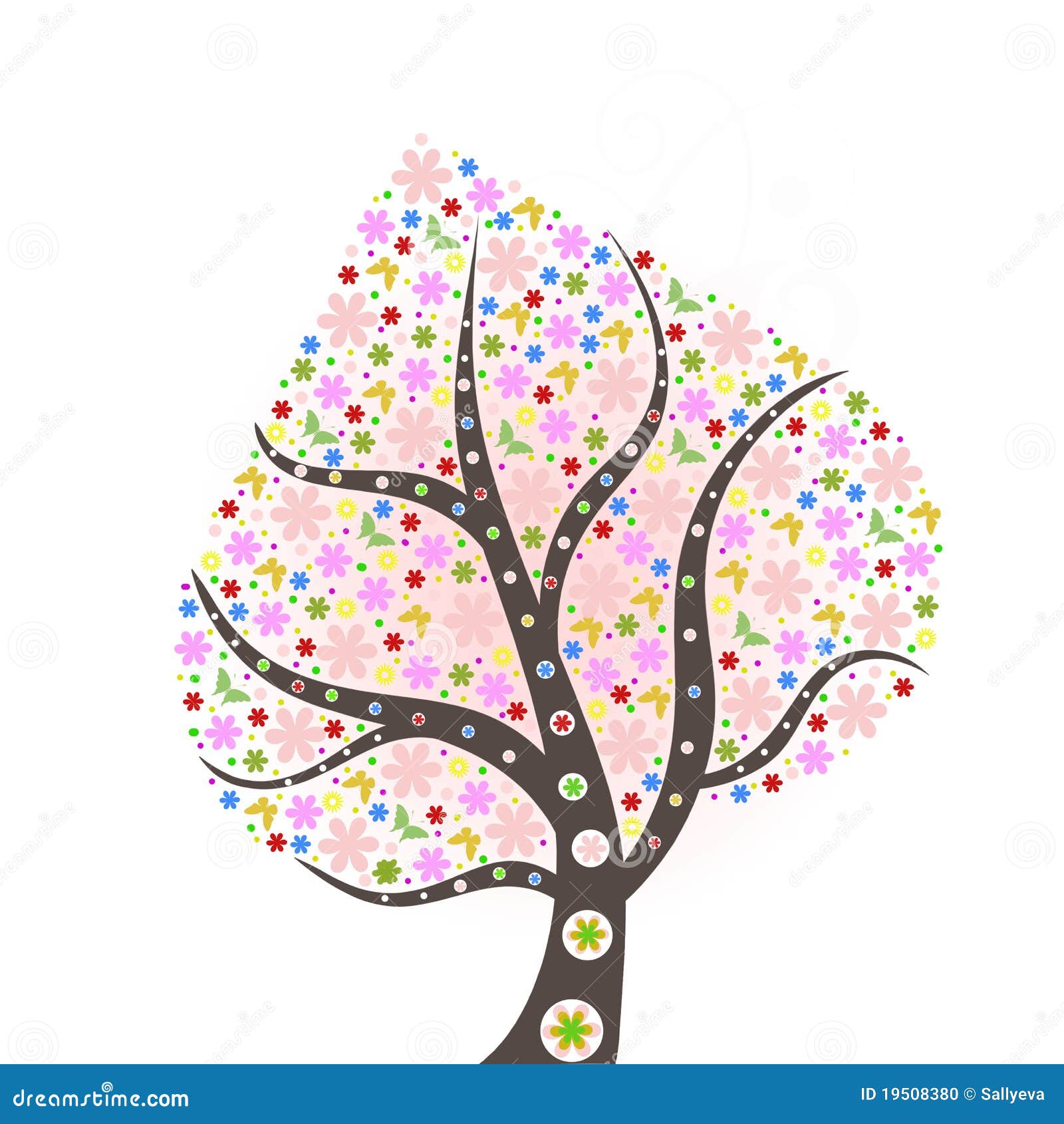 Beautiful tree stock vector. Illustration of pattern - 19508380