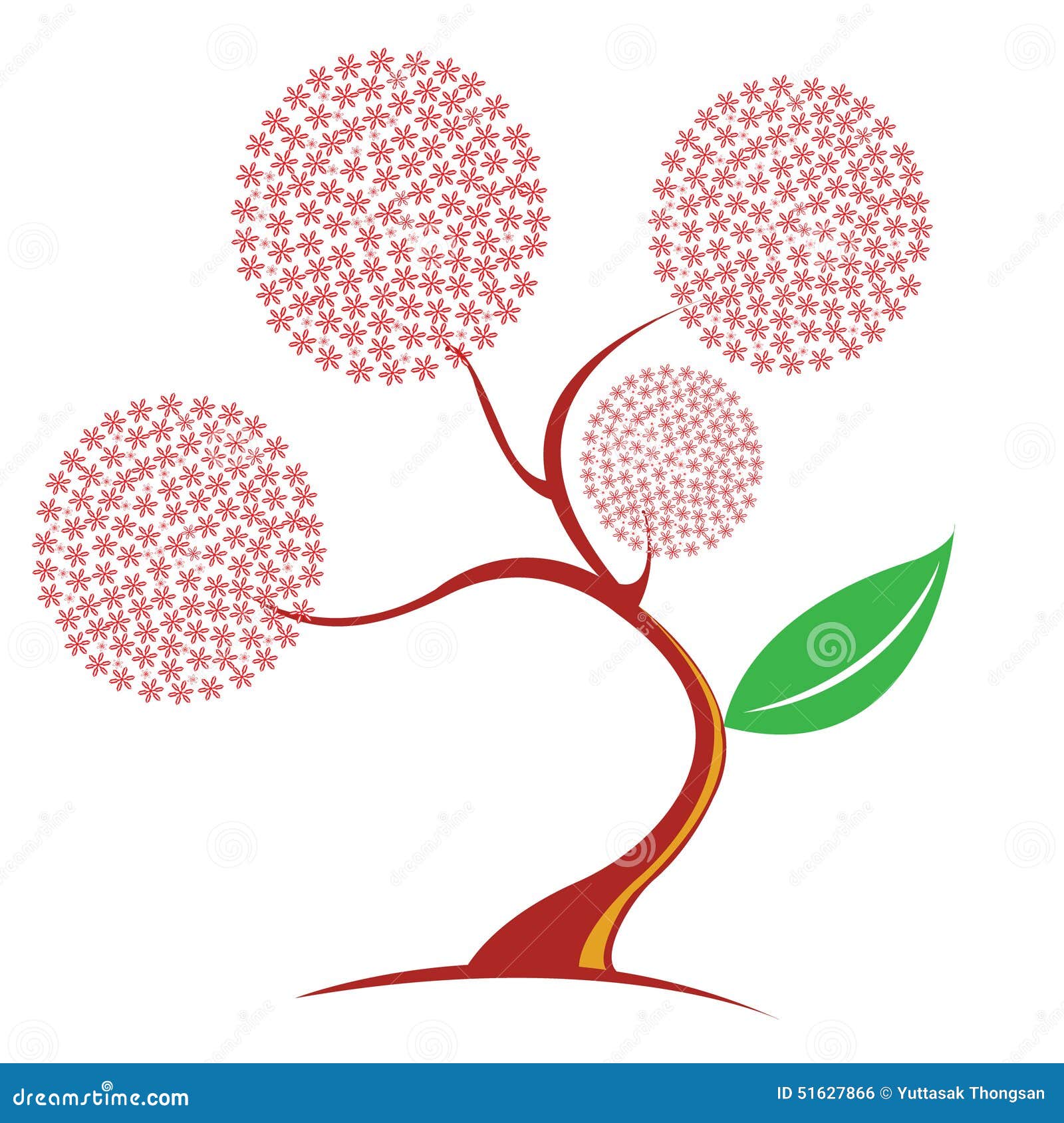 Beautiful tree design stock illustration. Illustration of isolated ...