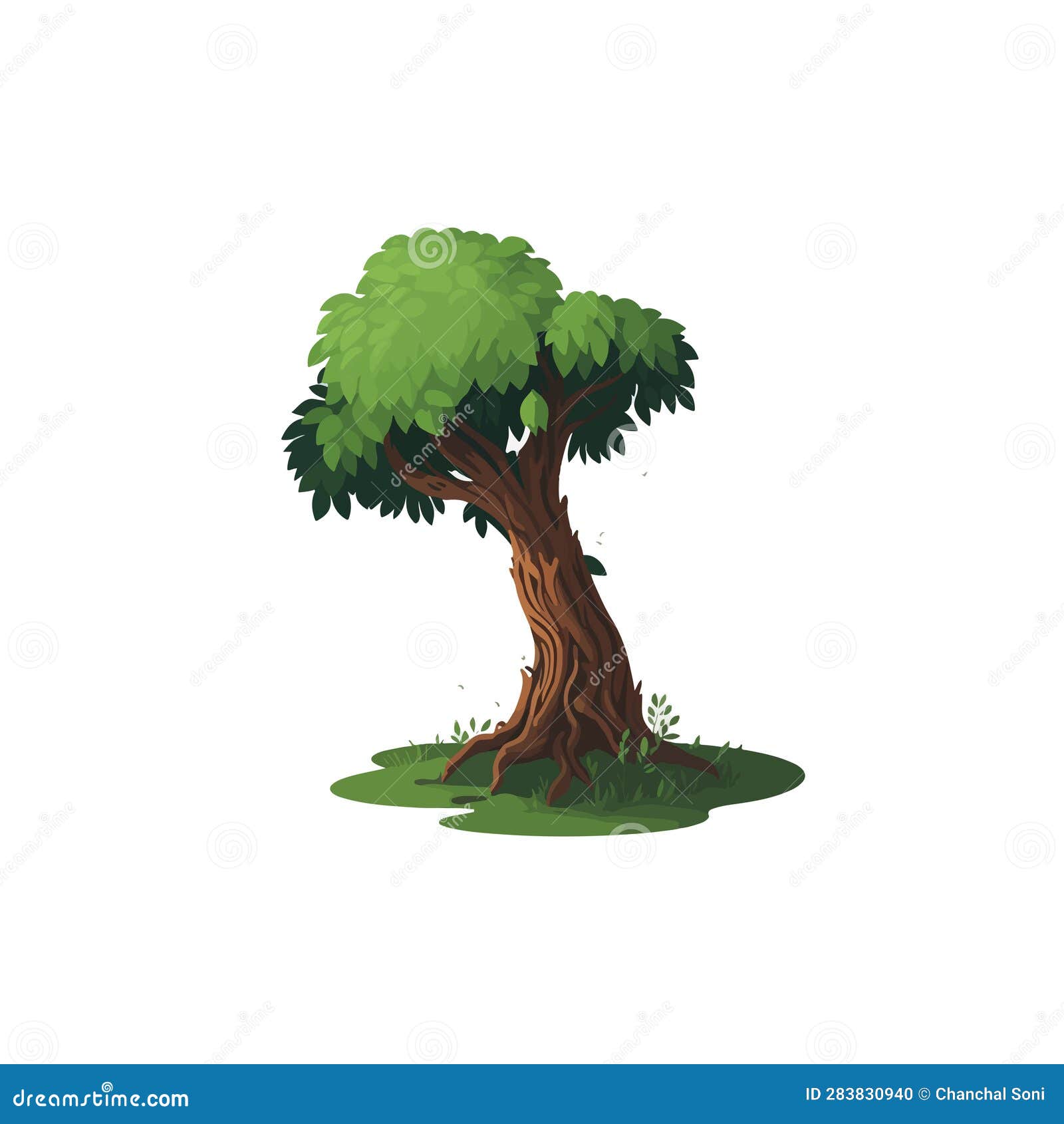 Beautiful Tree for Jungle Theme Vector Illustration Stock Illustration ...