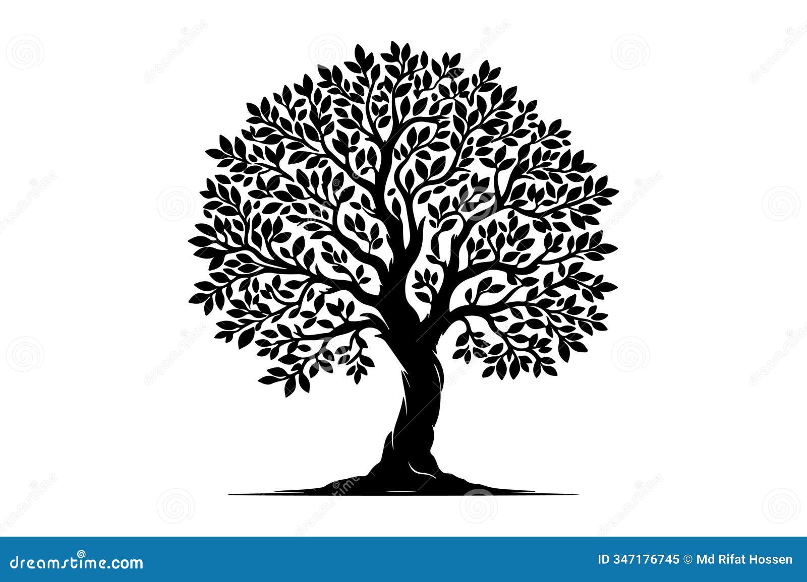 Beautiful Tree Silhouette Illustration Stock Illustration ...