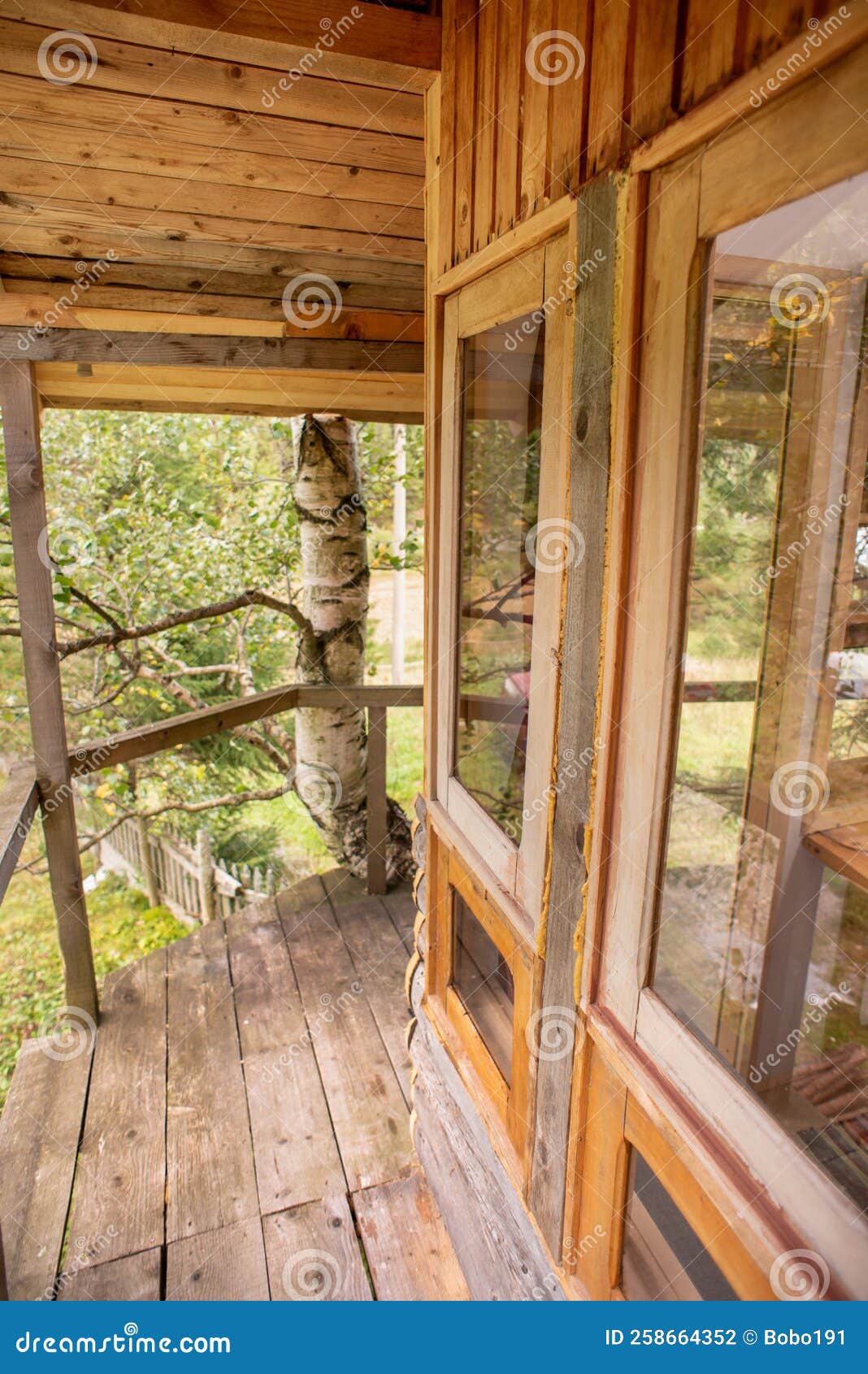 Beautiful Treehouse with Large Windows Stock Photo - Image of beautiful ...