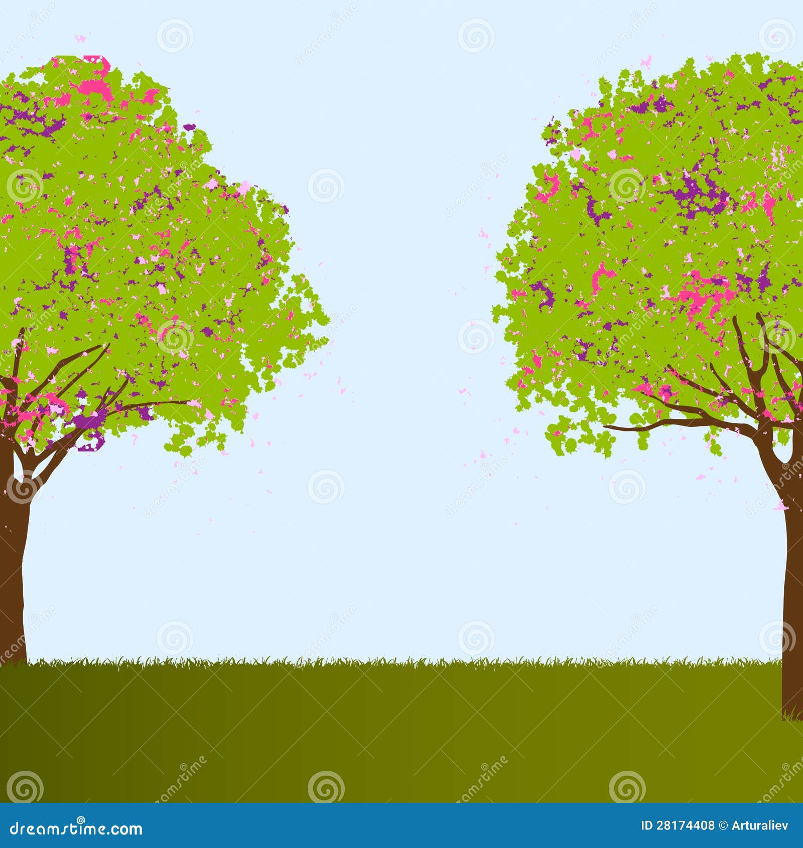 Beautiful trees stock vector. Illustration of presentation - 28174408