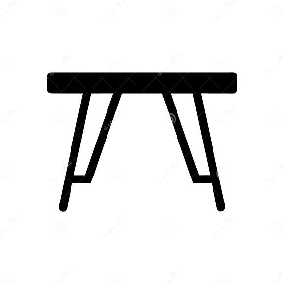 Beautiful Trestle Table for Rustic Decor Stock Illustration ...