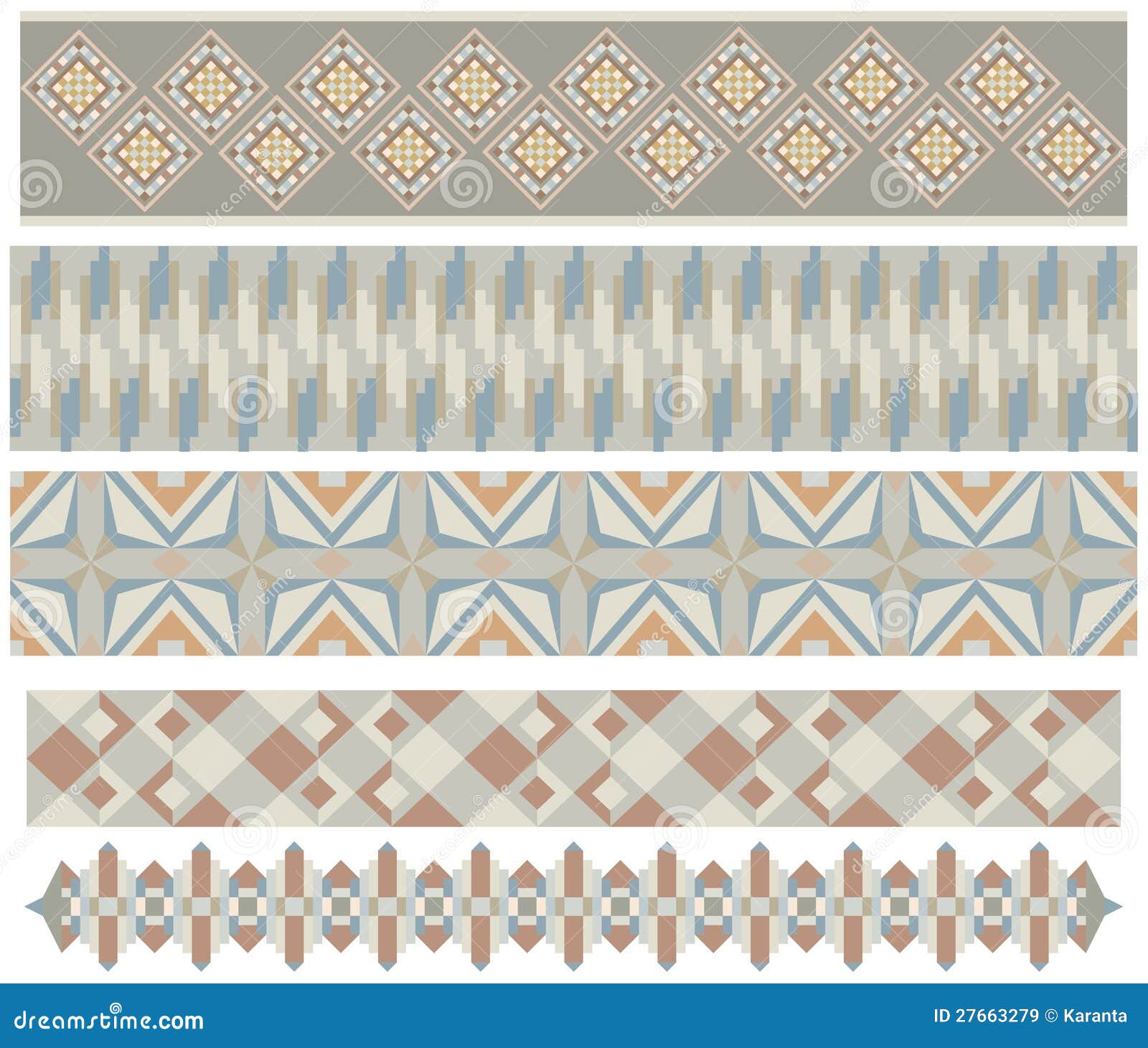Beautiful Trim or Border Collection Stock Illustration - Illustration ...