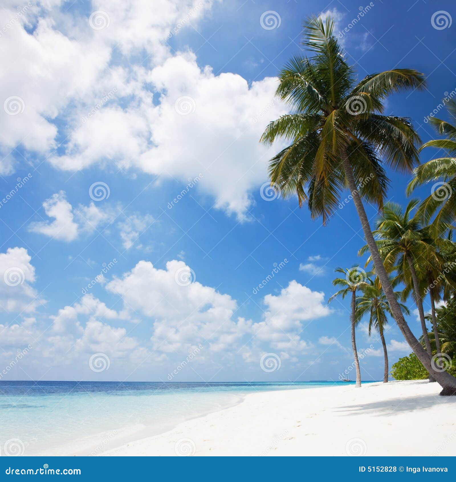 Beautiful tropical beach stock photo. Image of landscape - 5152828