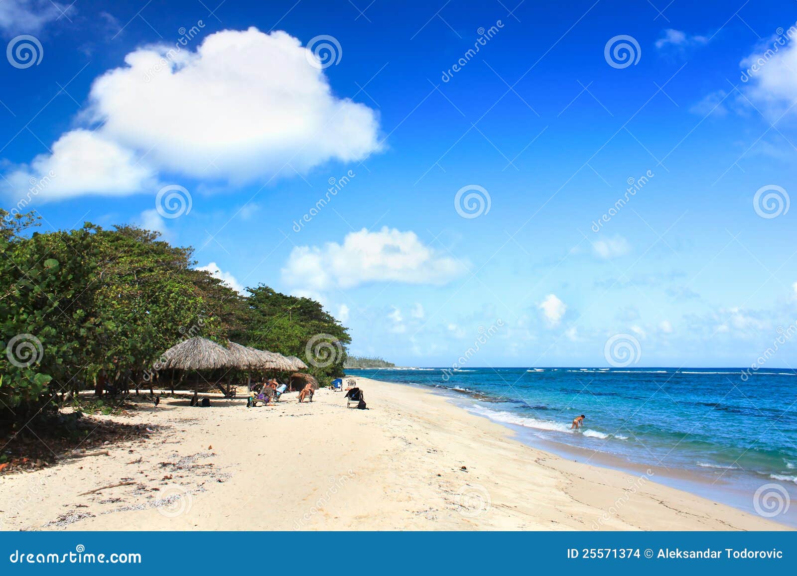 Beautiful Tropical Beach Maguana , Cuba Stock Photo - Image of calm ...