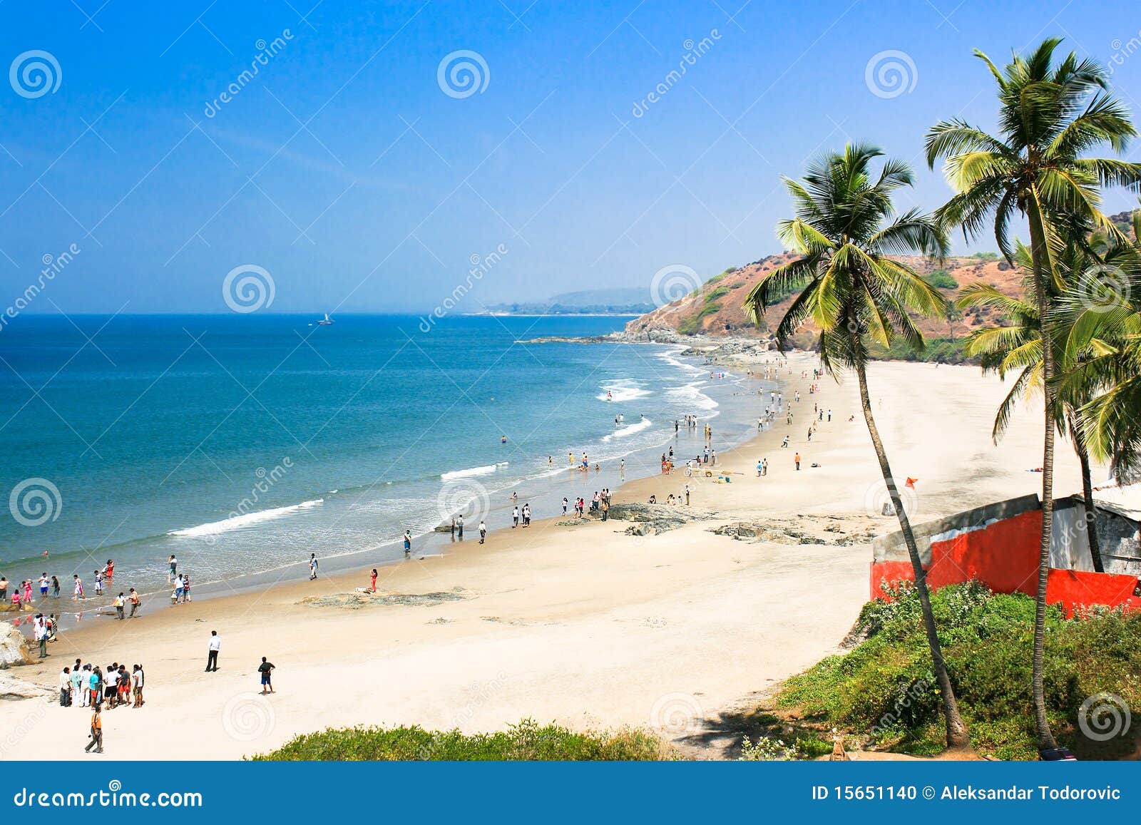 Beautiful Tropical Beach in Vagator, India Stock Photo - Image of ...