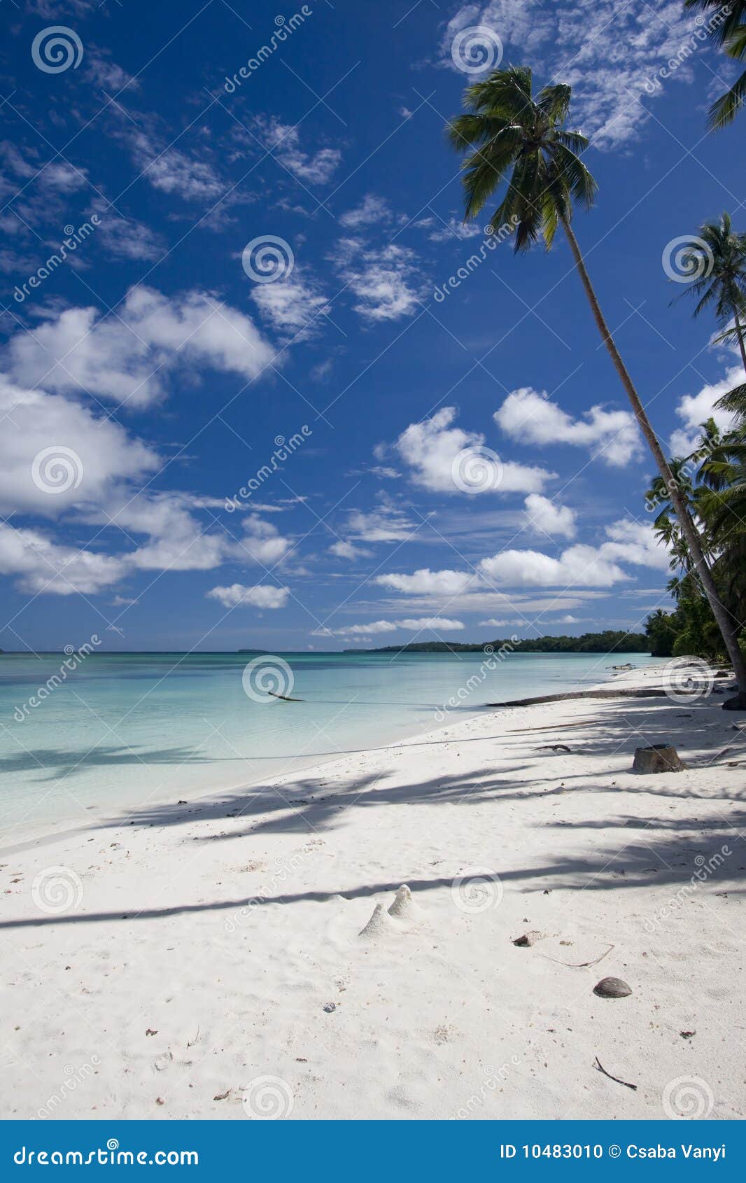 Beautiful Tropical Beach with White Sand Stock Photo - Image of beauty ...