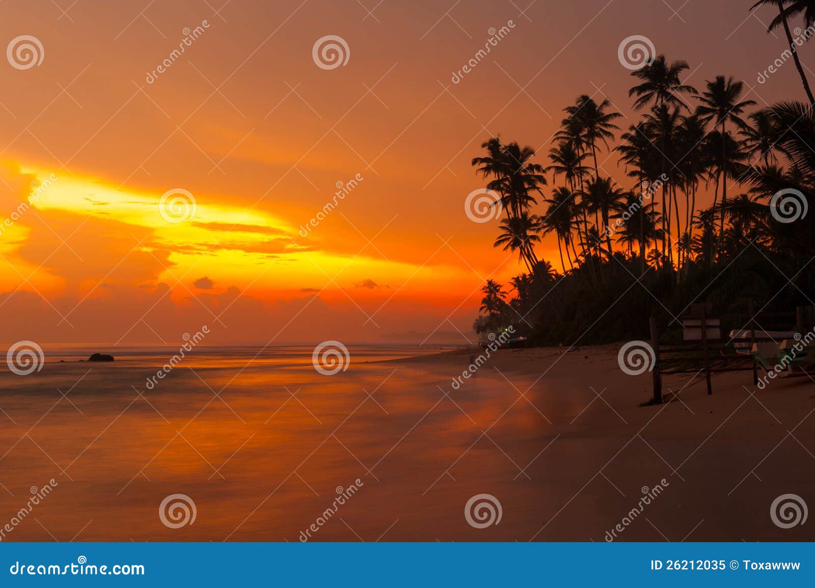 Beautiful tropical sunset stock image. Image of coast - 26212035