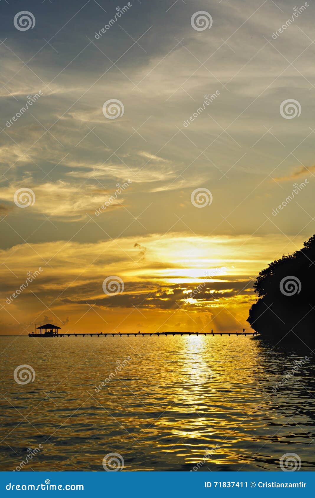 Beautiful tropical sunset stock image. Image of relaxation - 71837411