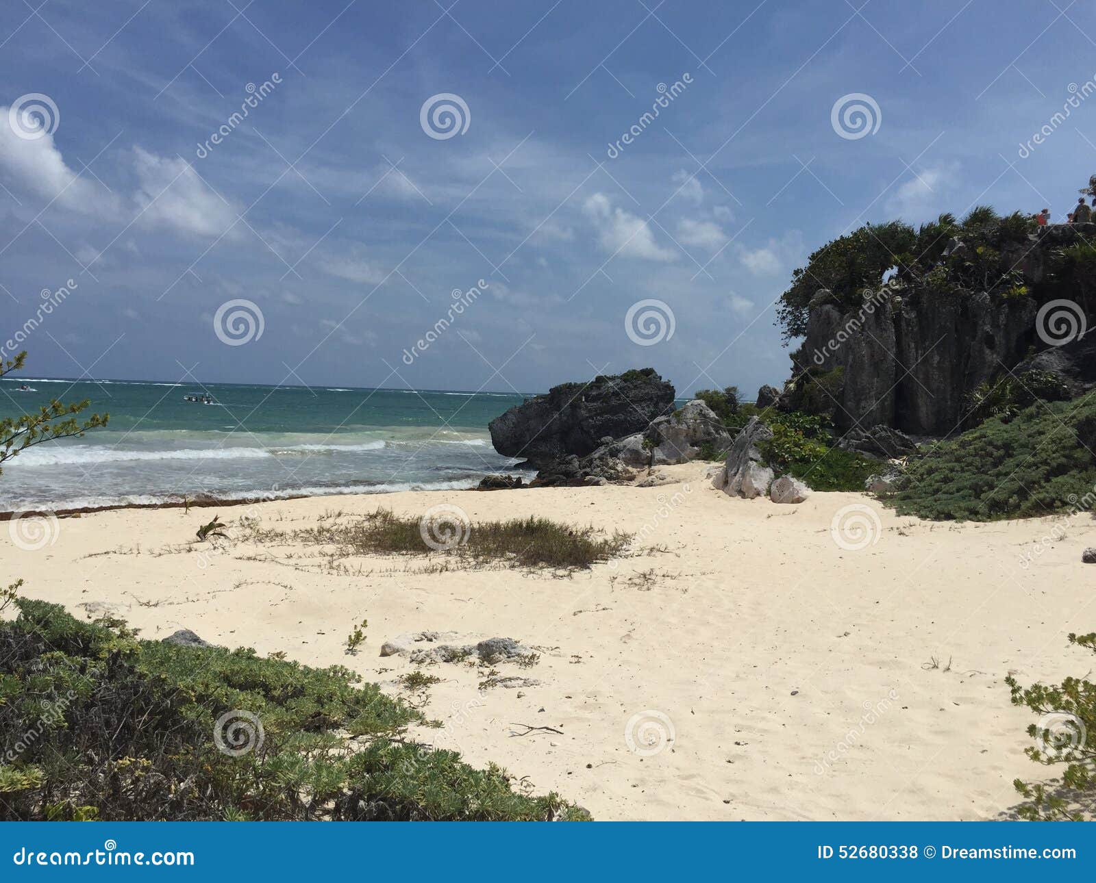 Beautiful Tulum Beach! stock photo. Image of beautiful - 52680338