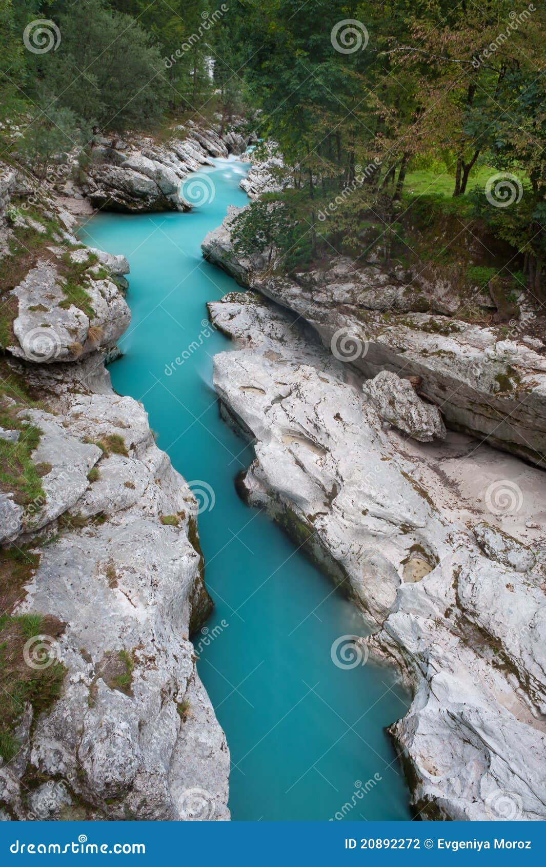 Beautiful Turquoise Mountain River Stock Photo - Image of journey ...