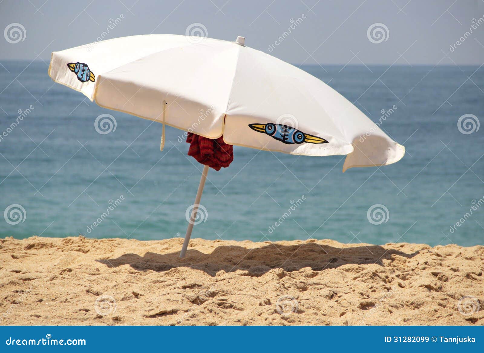 Beautiful Turquoise Sea and Umbrella Stock Image - Image of sand ...