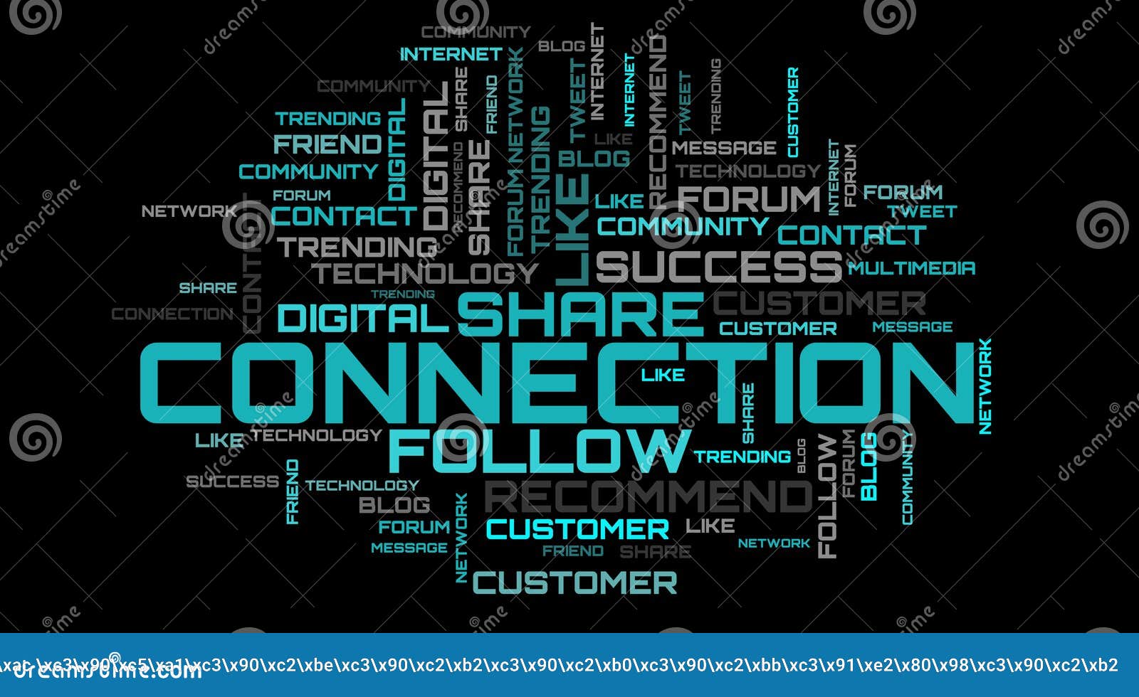 Beautiful Turquoise Word Cloud Illustration Stock Illustration ...