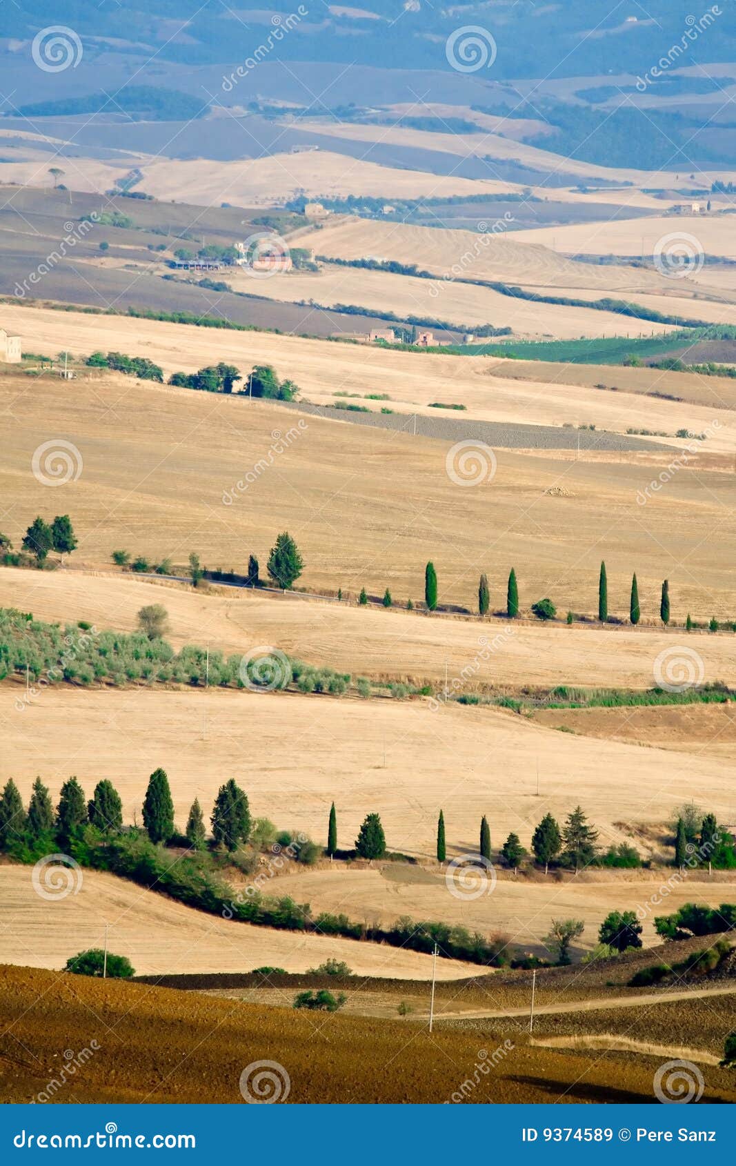 Beautiful Tuscany Landscape in Summer Stock Image - Image of pastoral ...