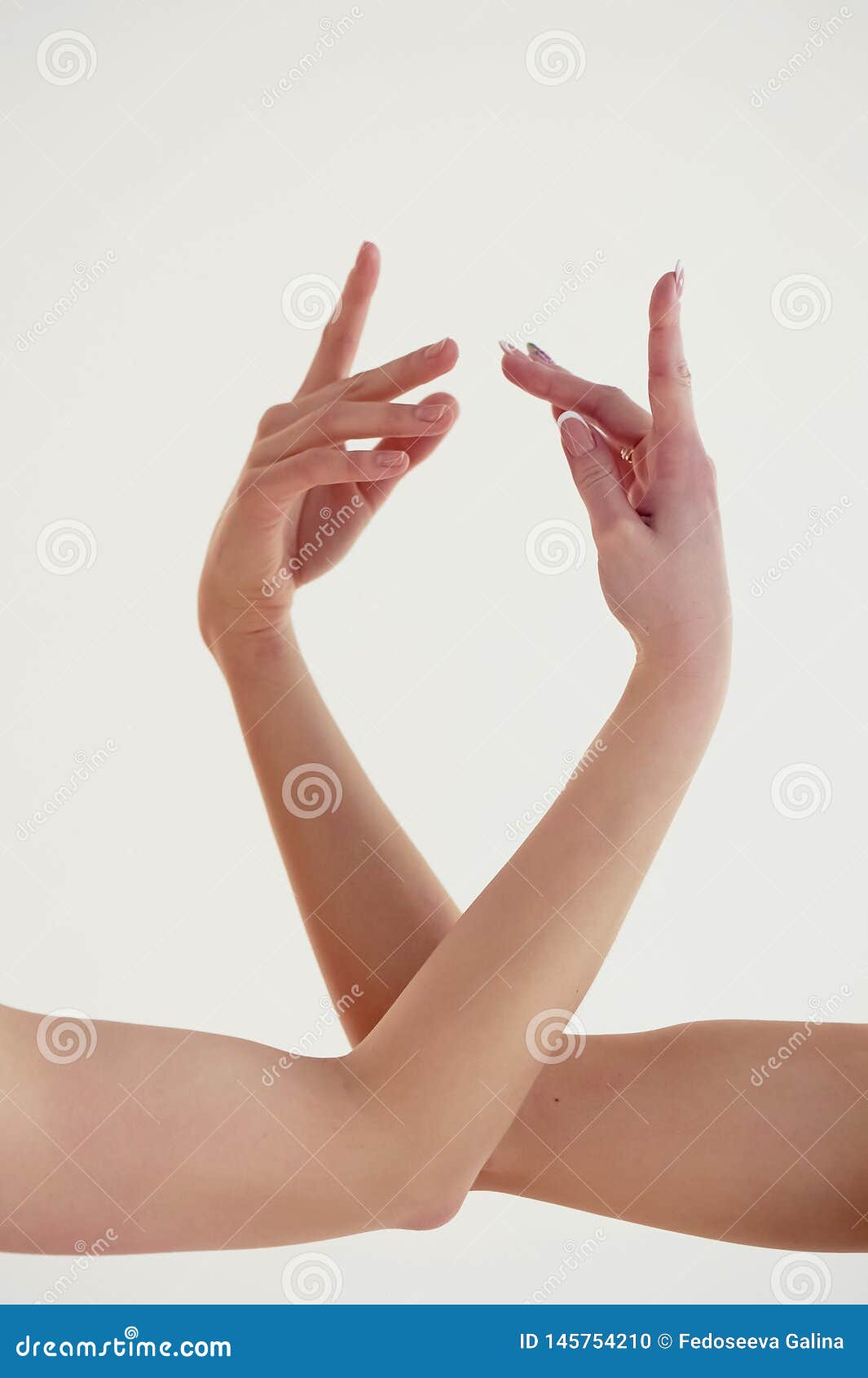 Beautiful Twisted the Hands of the Dancers .Closely Stock Photo - Image ...