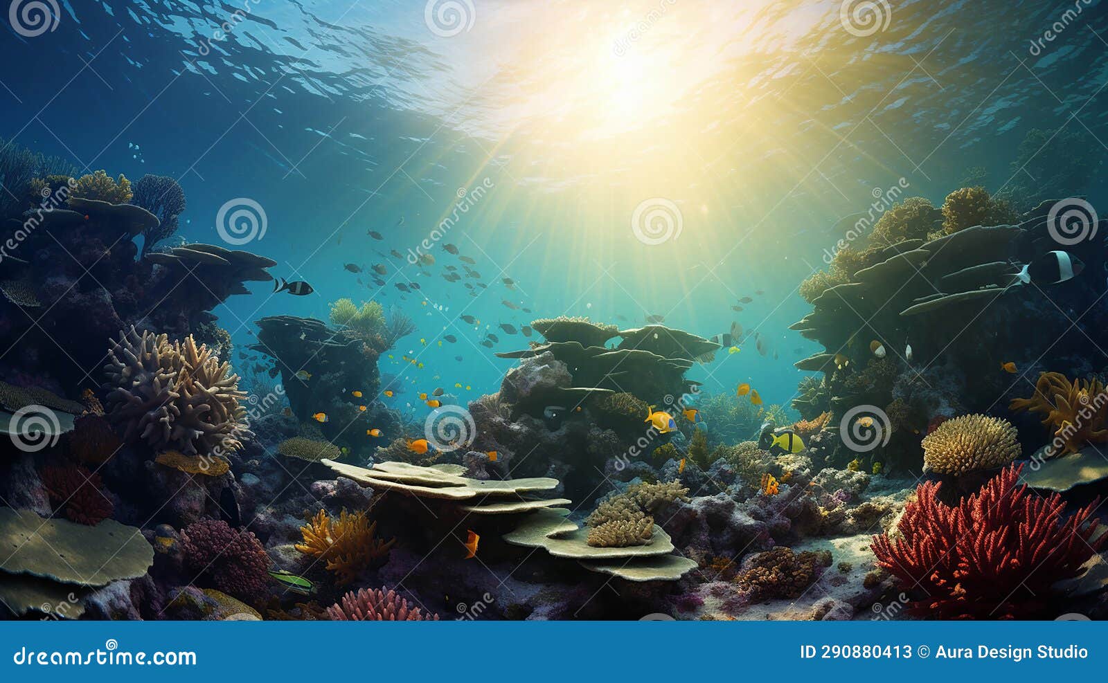 Beautiful Underwater Light Rays Stock Image - Image of blue, life ...