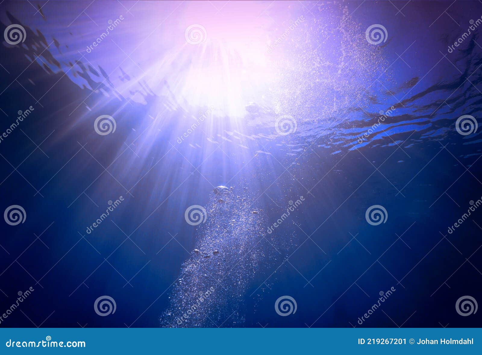Beautiful Underwater Rays of Light Stock Image - Image of landscape ...