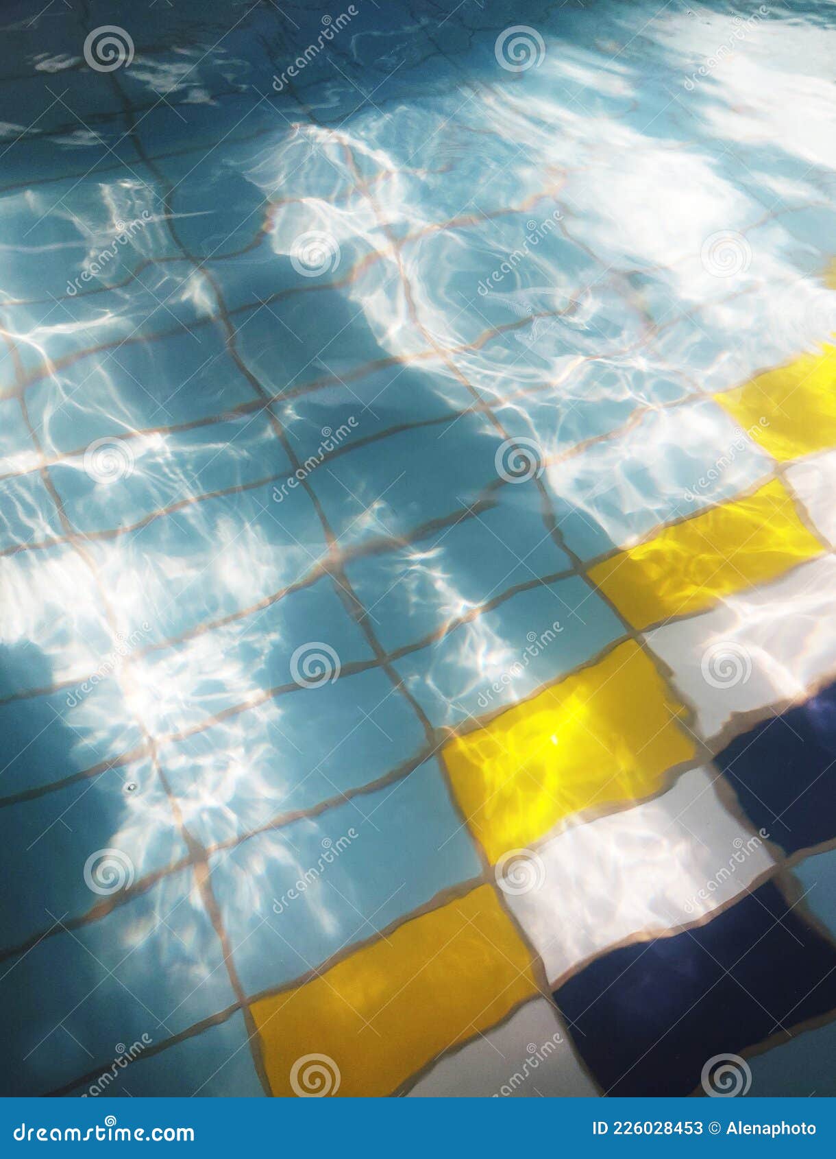 Beautiful Underwater Reflection in the Pool. Stock Image - Image of ...