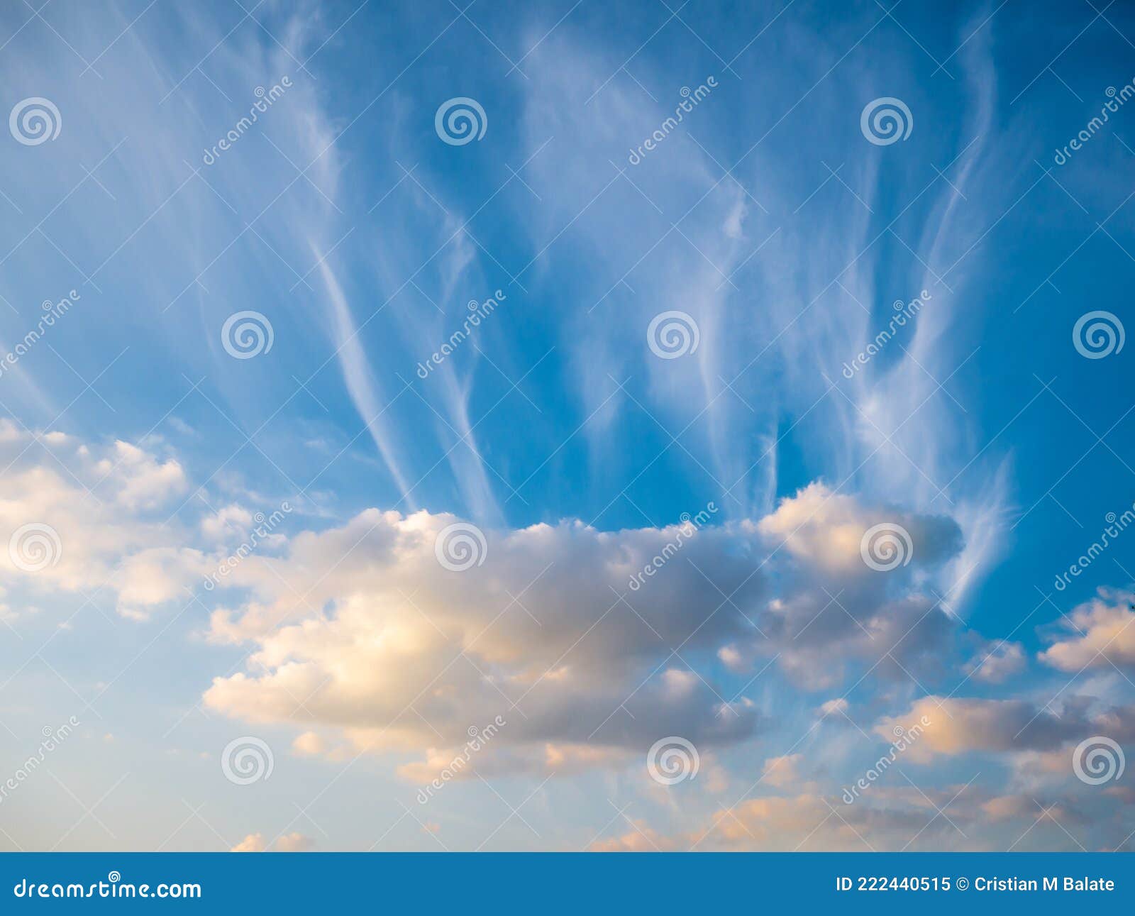 Abstract Shape Clouds on the Blue Sky Stock Image - Image of white ...