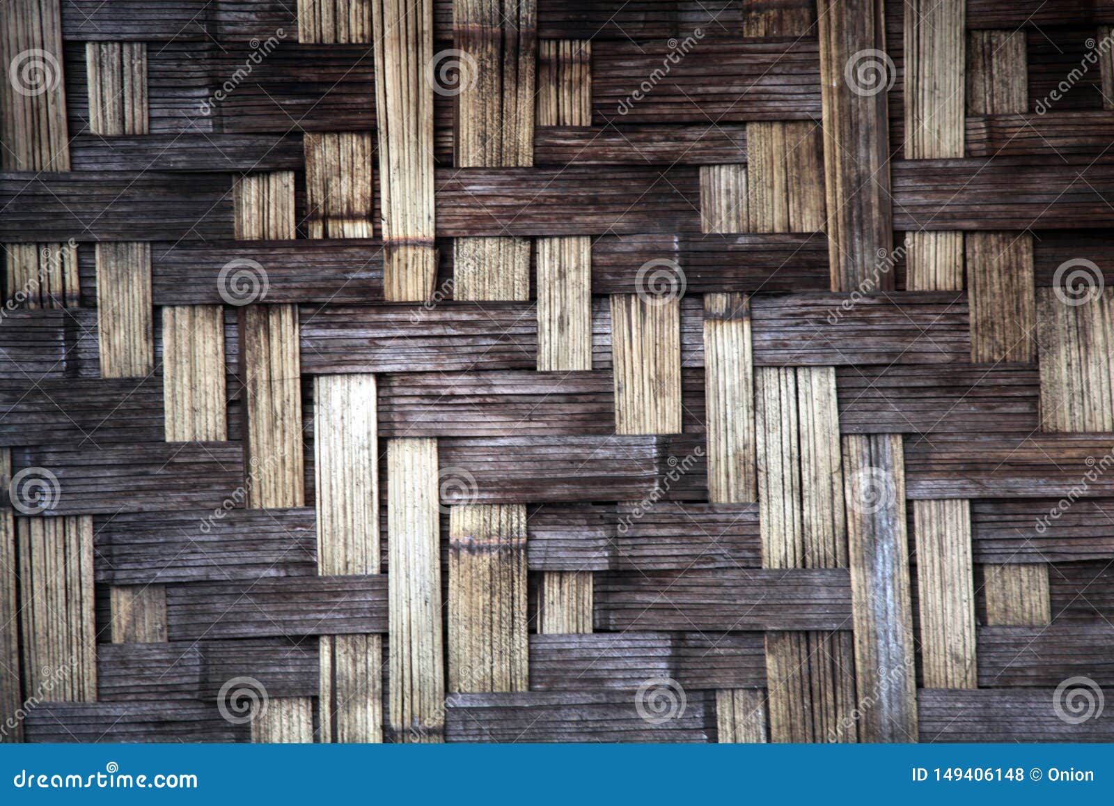 Beautiful and Unique Bamboo Material Wall Weaving Stock Photo - Image ...