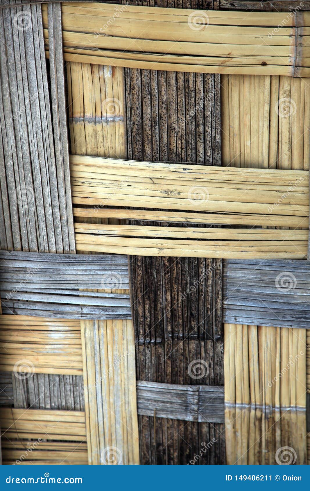 Beautiful and Unique Bamboo Material Wall Weaving Stock Image - Image ...