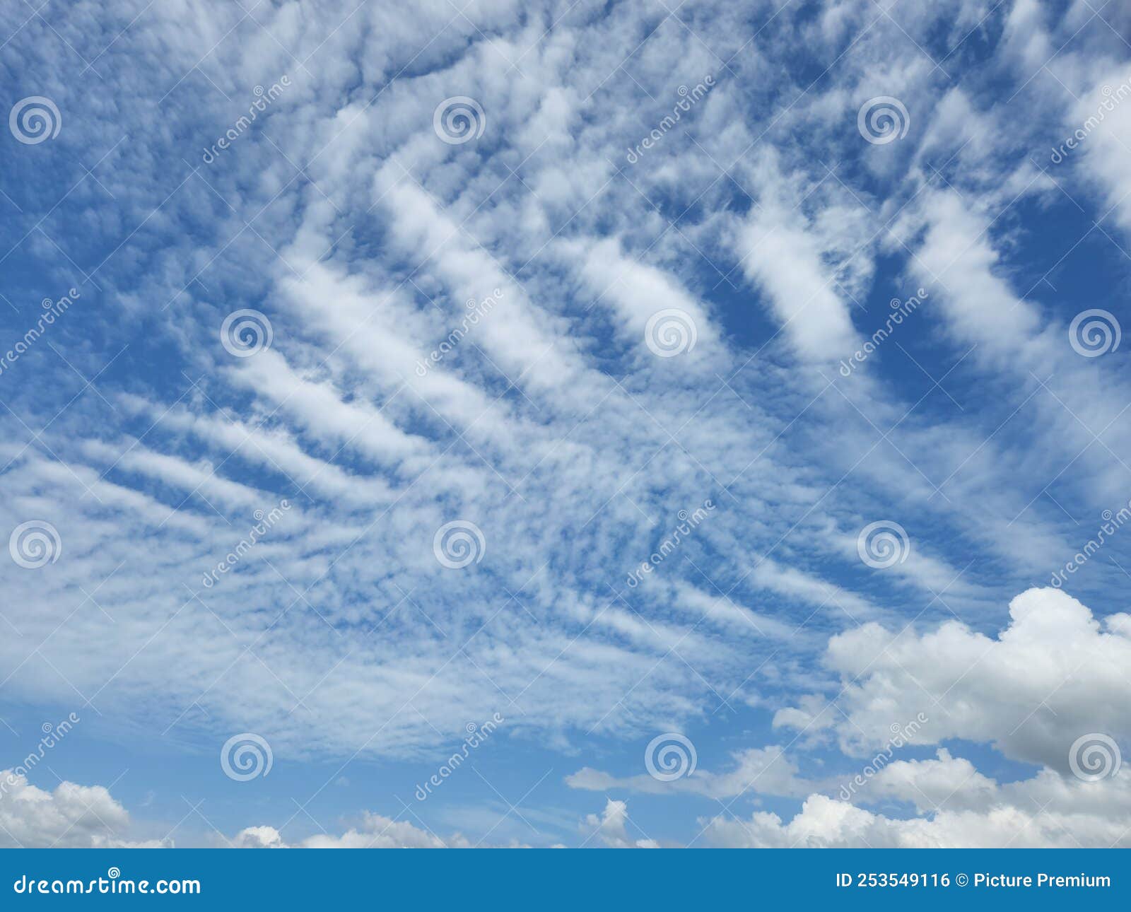 Beautiful and Unique Cloud in the Blue Sky Stock Photo - Image of ...