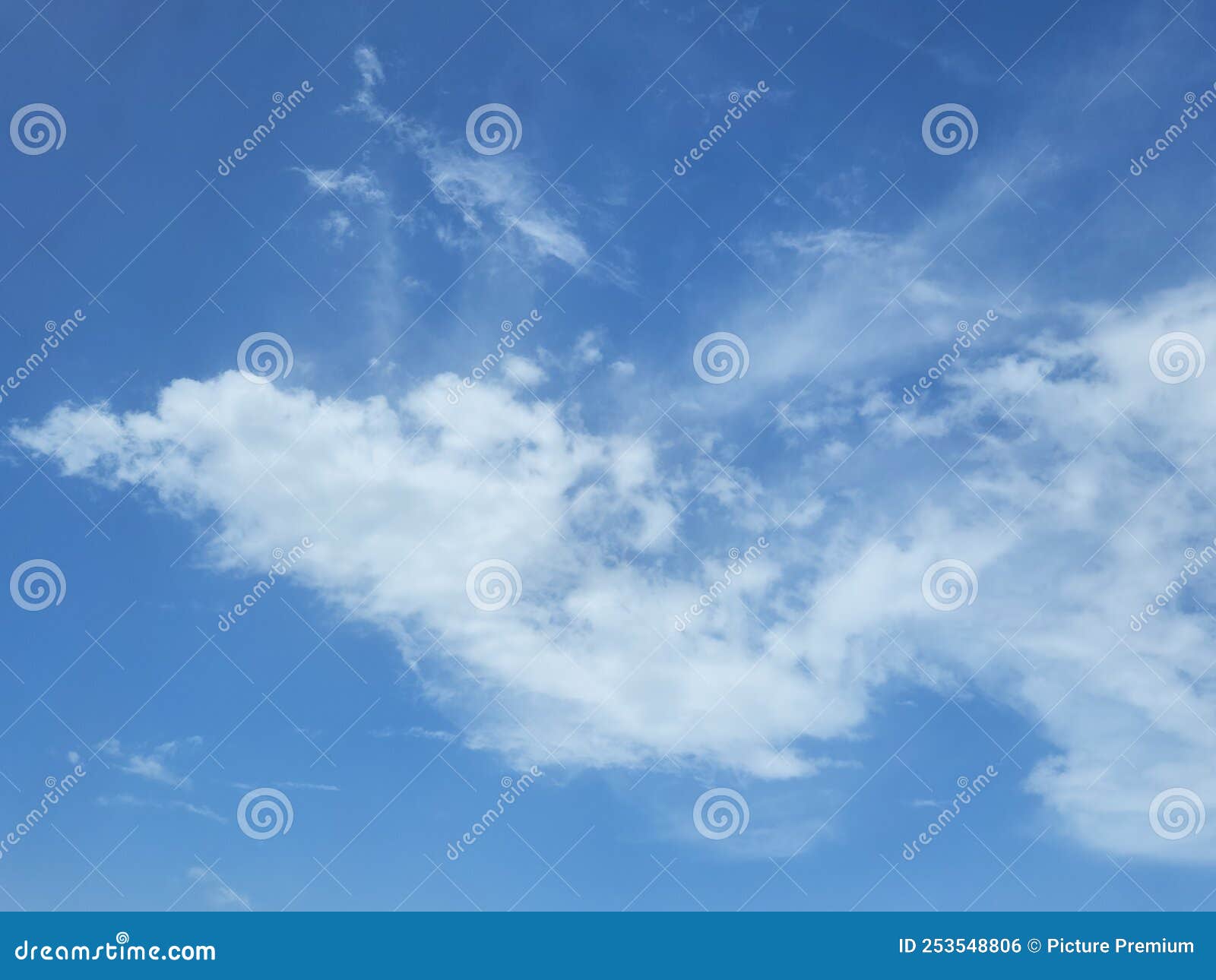 Beautiful and Unique Cloud in the Blue Sky Stock Photo - Image of ...