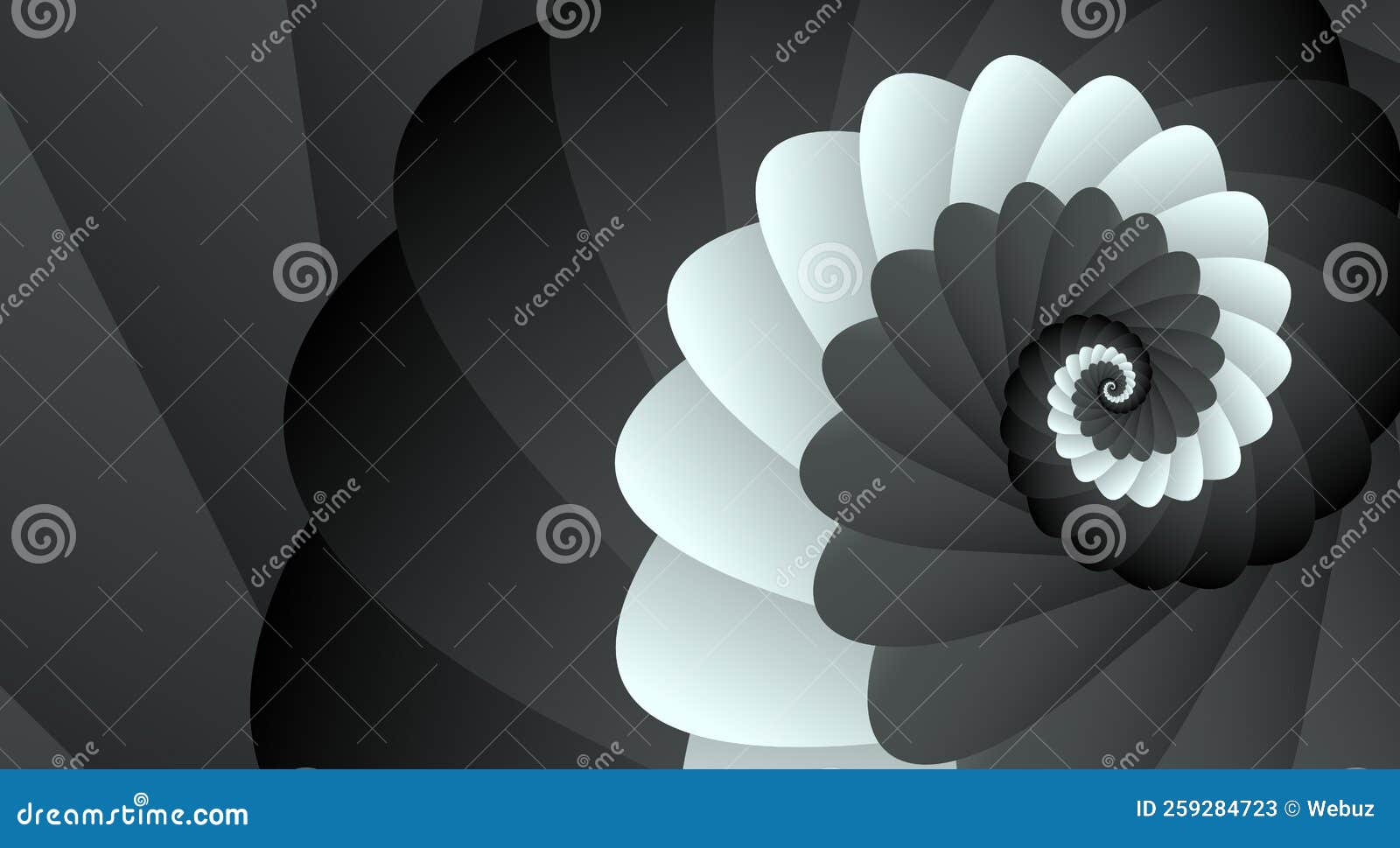 Beautiful Unusual Abstract Background or Web Banner with a Shell Spiral ...