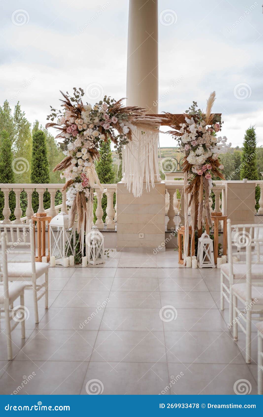 Beautiful Unusual Boho Chic Wedding Arch for Outside Ceremony Stock ...